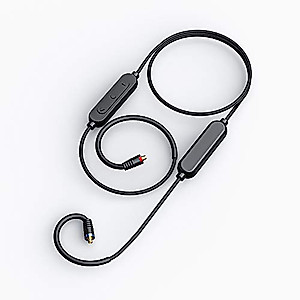FiiO LC-BT1 Earphone Headphones Cable Bluetooth HiFi Wireless with aptX/AAC/SBC Support and Mic, 7H Playtime and App Control (MMCX)