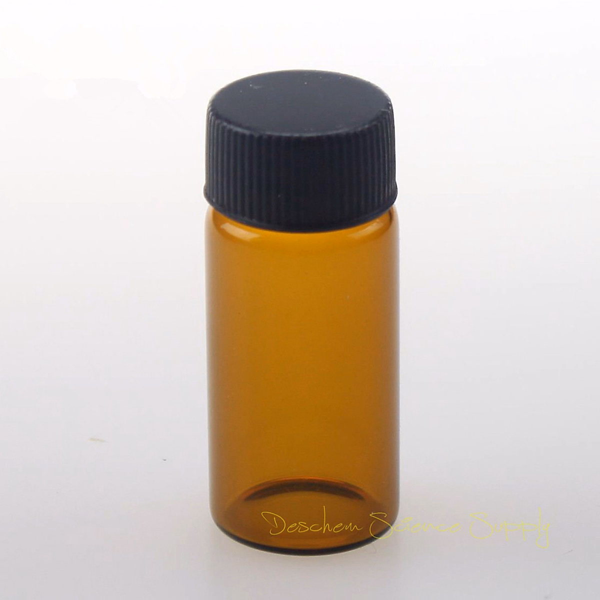 Deschem 15ml Amber Glass Reagent Bottle,Penicillin Vials,W/PP Screw Lid,10 Pieces/Pack