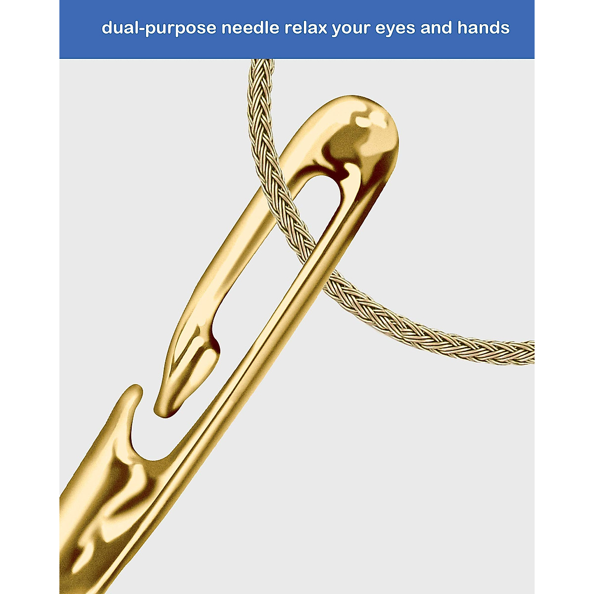 48PCS Self Threading Sewing Needles, Embroidery Needles for Hand Sewing, Easy Side Threading high-Level 3 Sizes, for DIY, Sewing and Mending, Embroidery