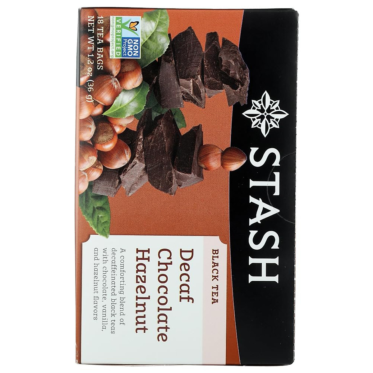 Stash Decaf Chocolate Hazelnut Black Tea, 18 count, 1pack