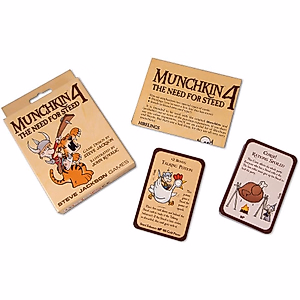 Munchkin 4 – The Need For Steed Card Game Expansion |112-Card Expansion | Adult, Kids, & Family Game | Fantasy Adventure RPG | Ages 10+ | 3-6 Players | Avg Play Time 120 Min | From Steve Jackson Games