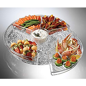 Prodyne Appetizers On Ice with Lids, 16", Clear