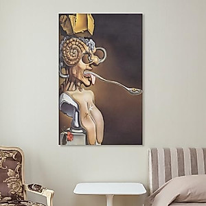 Salvador Dali Painting Art Poster Portrait of Picasso Wall Art Poster Scroll Canvas Painting Picture Living Room Decor Home Framed/Unframed 16x24inch(40x60cm)