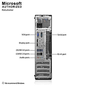 Lenovo ThinkCentre M800 Small Form Factor PC, Intel Quad Core i5 6500 up to 3.6GHz, 16G DDR4, 240G SSD + 2T HDD, WiFi, BT 4.0, Win 10 Pro 64-Multi-Language Support English/Spanish/French(Renewed)