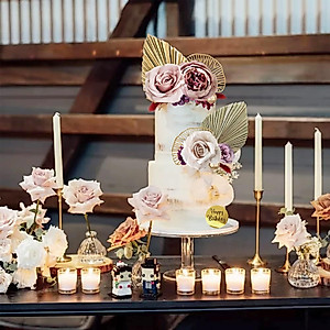 29Pcs Boho Cake Topper Palm Leaves Burgundy Red Flowers Balls Cake Decorations for Bohemian Wedding Baby Shower Birthday Party Supplies Mother's Day