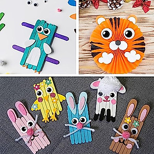 1000 Pcs Craft Eyes Self Adhesive Craft Stickers Wiggle Googly Eyes Comes in Black and White and VariousSizes Googly Eyes for Crafts DIY Crafts Decoration (6/8/10/12mm)