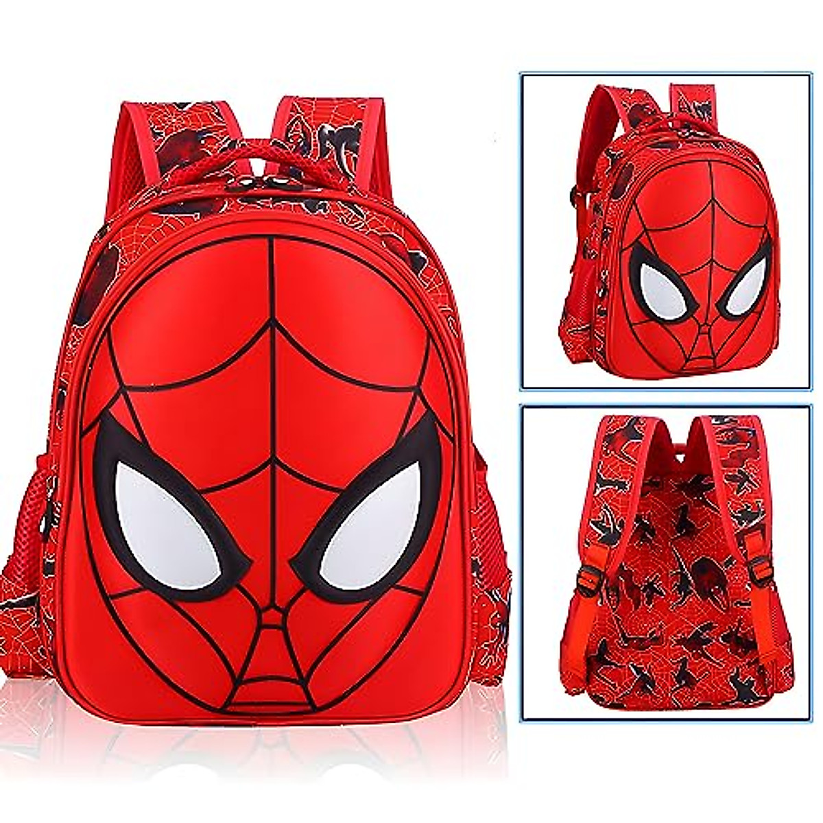 Licputalch Kids School Backpack for Kids Boys Girls, Waterproof Red Backpack for 4-6-8-10-12