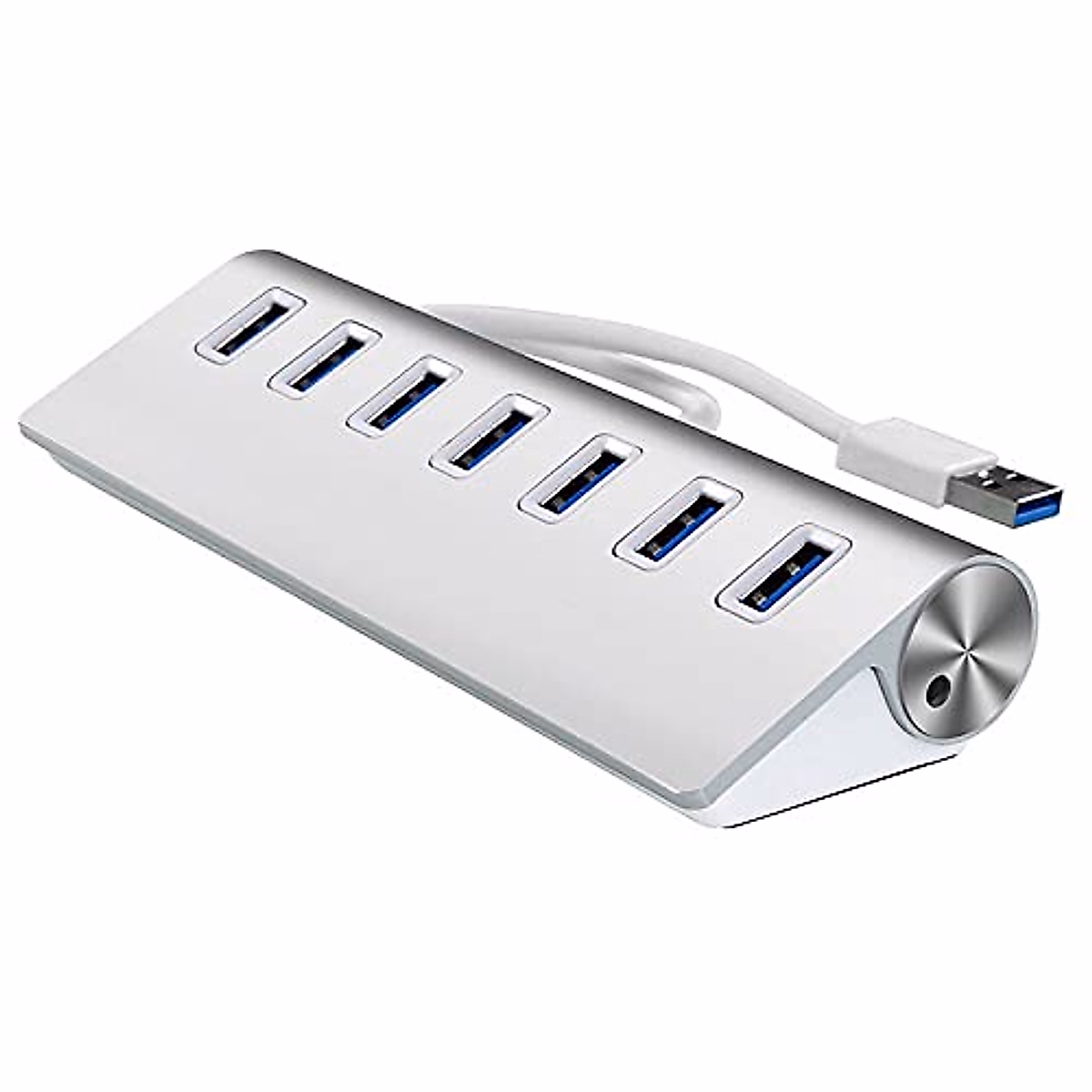 JacobsParts 7-Port USB 3.0 Hub 5Gbps Aluminum Portable for PC Laptop Notebook Desktop