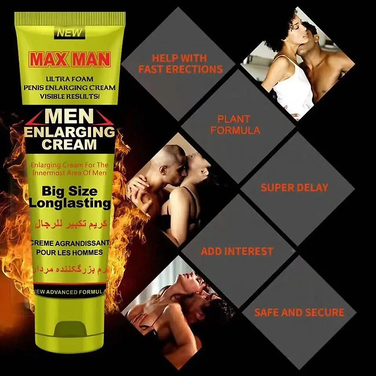 Erotic Massage Essential Oil - Men Massage Oil Sex Erotic Massage Essential Oil Penis Cream Increase Sexual Desire Private Part Sex Body Oils,Men Massage Oil for Sex