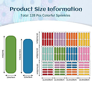 Supzone 128Pcs Colorful Sprinkles Wall Decals Confetti Wall Stickers Mini Bar Matte Finish Vinyl Wall Art Sticker for Kids Nursery Playroom Teen Girl's Bedroom Dorm Home Wall Decoration