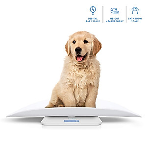 AccuMed Baby Scale, Pet Scale, Multi-Function Toddler Scale, Digital Baby Scale, Blue Backlight, Weight and Height Track