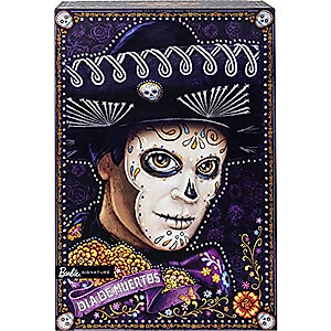 Barbie 2021 Dia De Muertos Ken Doll (12-in) Wearing Embroidered Shirt, Serape & Sombrero, with Calavera Face Paint, Gift for Collectors