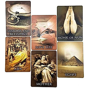 YCRMAN NC Tarot Cards, 44Pcs Board Game Card Past Life Oracle Card Life Purpose Oracle Cards Divination Fortune Telling Game Card Set for Family Friends Party