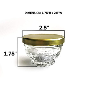 Caviar Line Small Mini Glass Jars With Tin Lids - 24 pack x 1.75 oz – All Purpose Empty Storage Jars