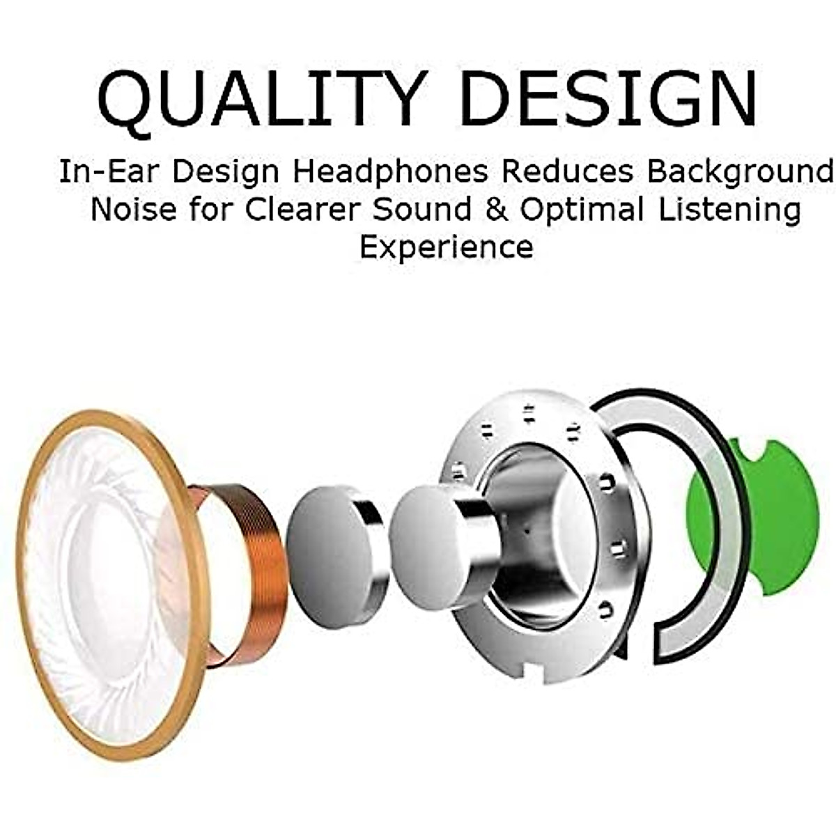 【2pack】 for iPhone Earphones with 3.5 mm Headphone Plug for Mic Call + Volume Control Earbuds in-Ear Headphone Headset Compatible with iPhone 6s / 6plus / 6 / 5s, Android, PC