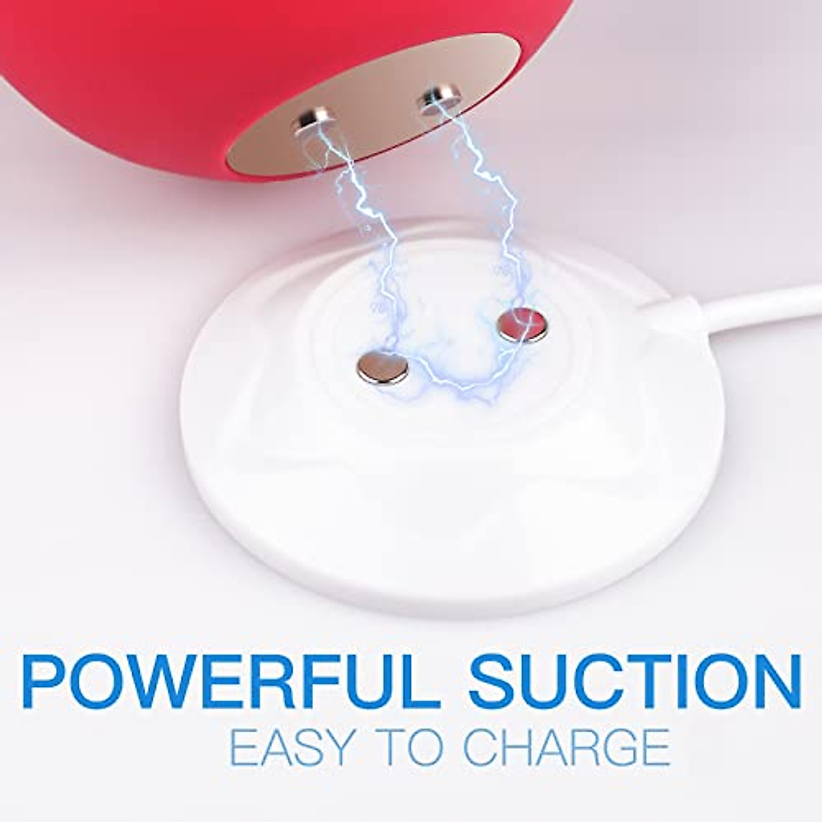 AREYTECO Rose Charger, Standing Magnetic Charging Stations, Durable Magnetic Rose Adapter Fast Charging Cord 2.5 FT, Endpoint Center Spacing 0.47 Inch/12mm, Replacement Charging Cord - White