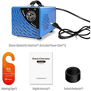 Ozone Generator for Eliminating Odors from Homes, Offices, Commercial, and Industrial Spaces, ELMWAY 10,000mg/h High Capacity O3 Machine for Deodorization (Blue)
