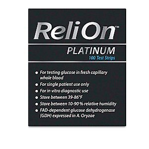 Blood Glucose Test Strips, 100 Count | Ideal for Glucose Monitor Kit, Glucose Level Testing | Reliable Readings | Accurate & Easy to Use | High Accuracy Strips
