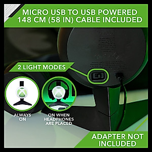 Paladone Xbox Headset Stand Light - Officially Licensed Ear Phone Holder for Gaming Set Up, Gift for Gamer, USB Powered