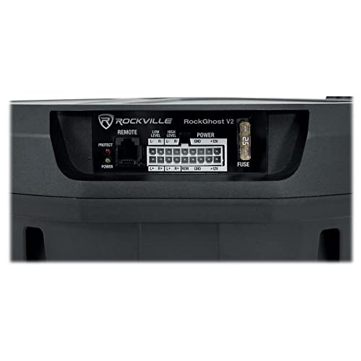 Rockville RockGhost V2 Powered 11" 800w Car Subwoofer Fits Inside Spare Tire,Black