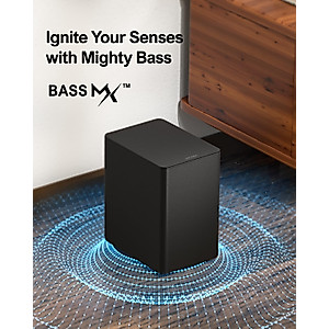 ULTIMEA 5.1 Sound Bar Compatible with Dolby Atmos, Peak Power 410W, Sound Bar for Smart TV with Subwoofer, 3D Surround Sound System for TV, Surround and Bass Adjustable Home Theater, Poseidon D60