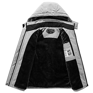 MOERDENG Men's Waterproof Ski Jacket Warm Winter Snow Coat Mountain Windbreaker Hooded Raincoat