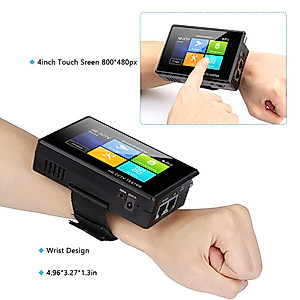 WSDCAM 4 Inch Portable Wrist IP Camera Tester CCTV Tester 4K H.265 IP CVBS CVI TVI AHD Analog Camera Tester with POE/IP DiscoveryFirmware Update/Camera Test Report 1800ADH-Plus
