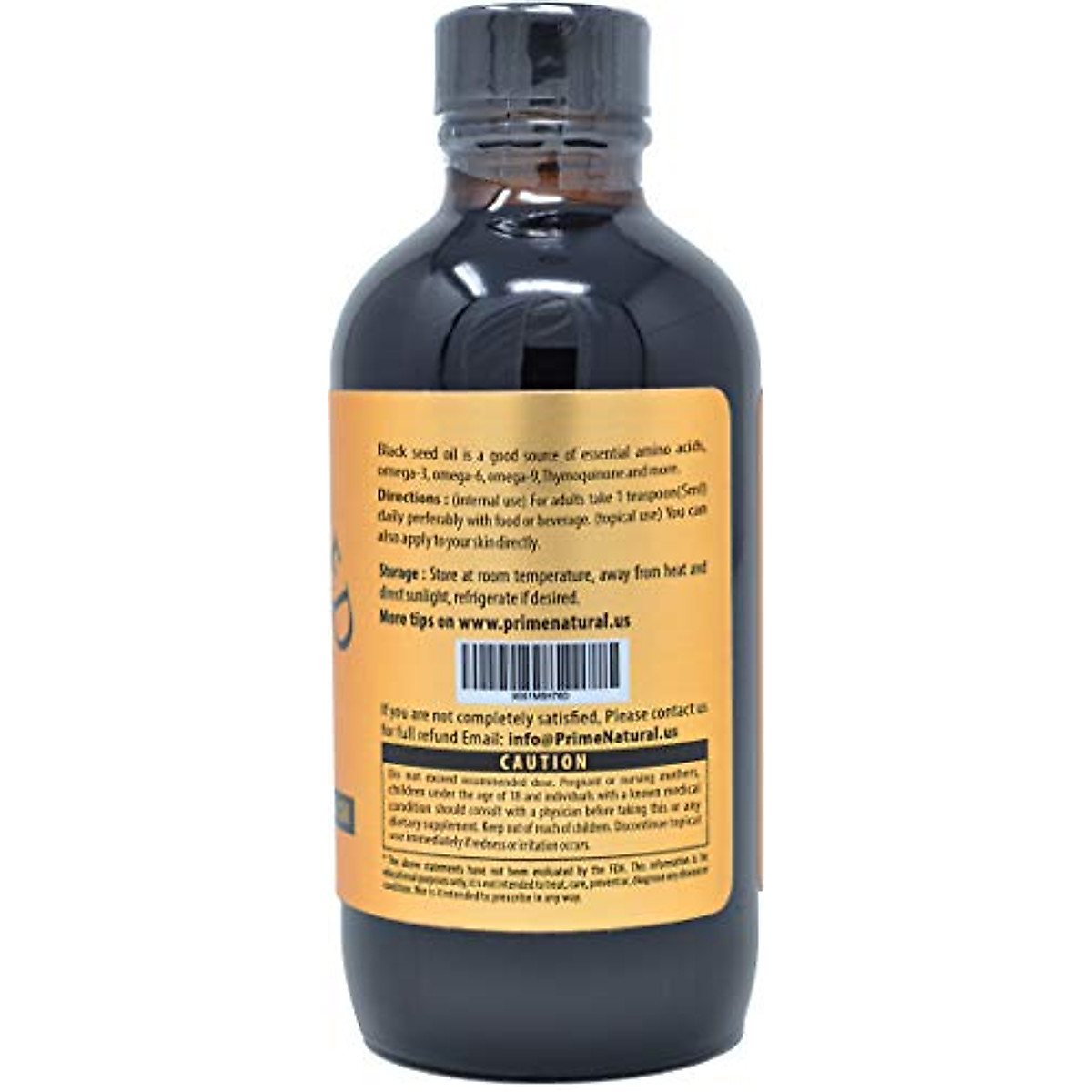 Organic Black Seed Oil 4oz - Cold Pressed Unrefined High Thymoquinone 1.7% USDA Certified - Turkish Origin Potent Nigella Sativa Liquid - Vegan Omega 3 6 9, Antioxidant Immune Boost Joints Skin Hair