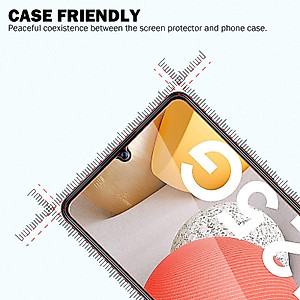 EGV [3+3 Pack Compatible for Samsung Gforalaxy A42 5G Screen Protector Tempered Glass + Camera Lens Protector [Easy Installation] Fingerprint Unlock [Anti-Scratch] [No-Bubble] [Work With Case]