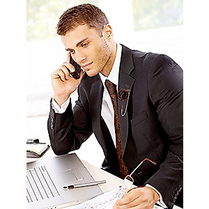 Shappy Men's Satin Lapel Pins with Metal Chain, Handmade Boutonniere Pins with Metal Chain and Storage Box (15 Colors)