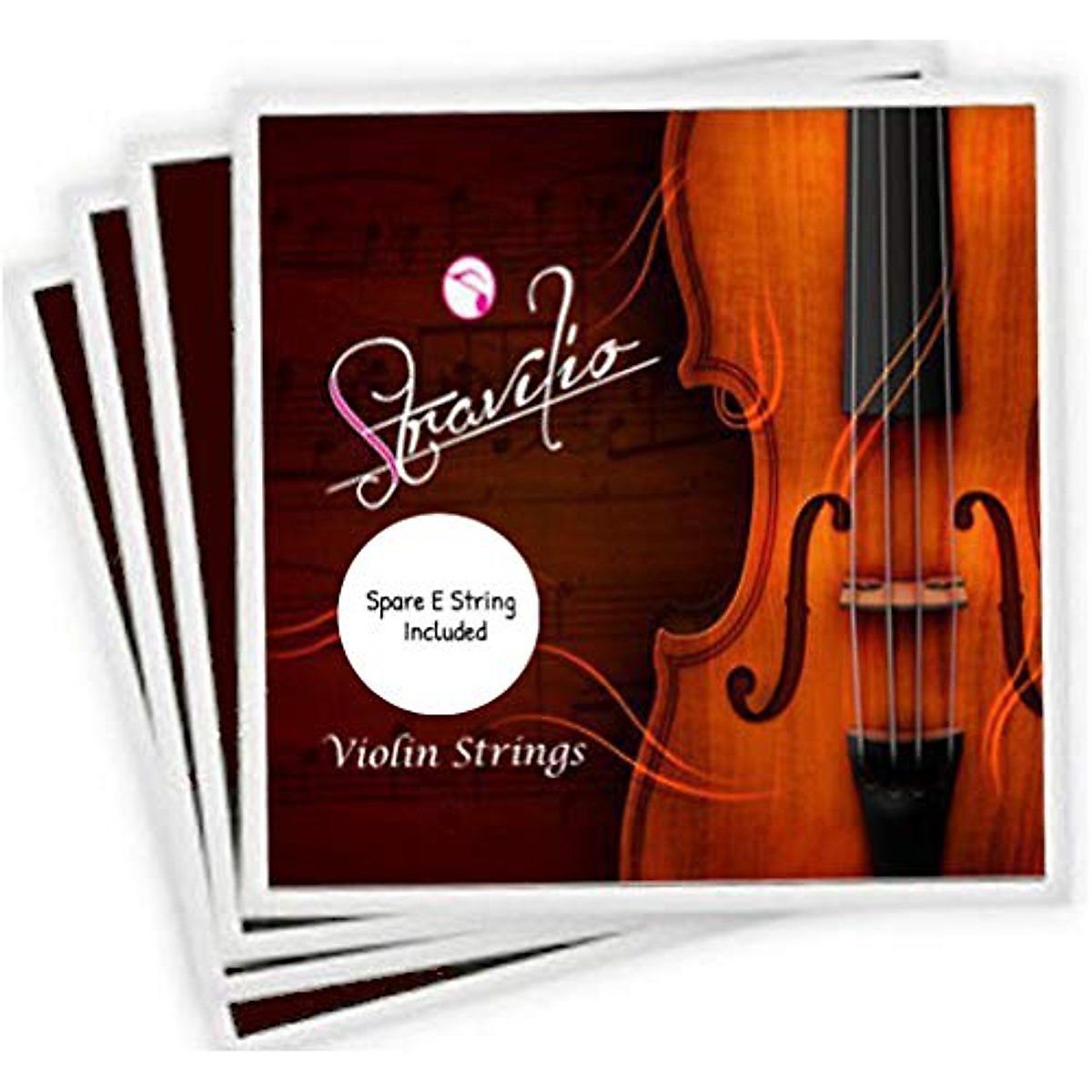 Top Race 4/4 & 3/4 Violin Strings Replacement - Bronze Violin Strings Full Set (G-D-A-E) - Violin String w/Ball Ends - Long-Lasting Silver-Wound Steel Strings - Warm Tone, Flexible - For All Levels
