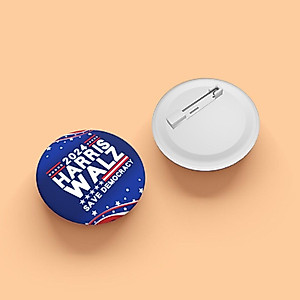 Kamala Harris Waltz 2024 Button Pins，Kamala Harris Tim Waltz 2024 President Election Round Buttons Badge for supporter, Kamala 2024 new cute Pin, exquisite Kamala Harris lapel pins(5pcs) (Pink)