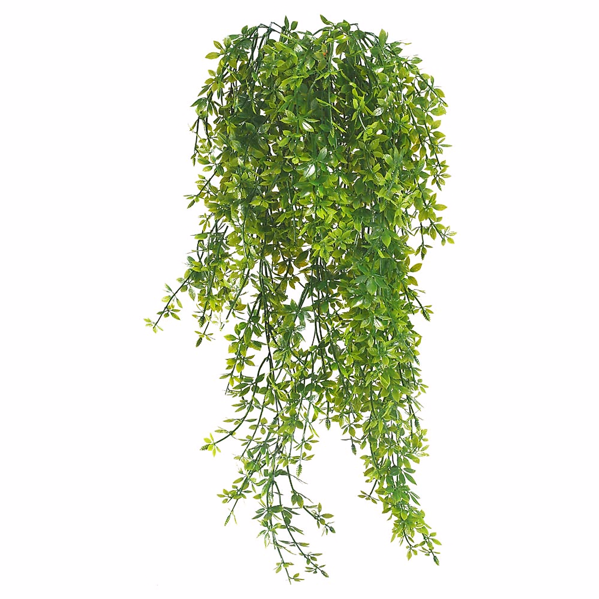 MHMJON 2Pcs 32.67 Inches Artificial Hanging Plants Outdoor UV Resistant Plastic Fake Hanging Boston Fern Vines for Wall Indoor Hanging Baskets Kitchen Home Garden Wedding Garland Decor