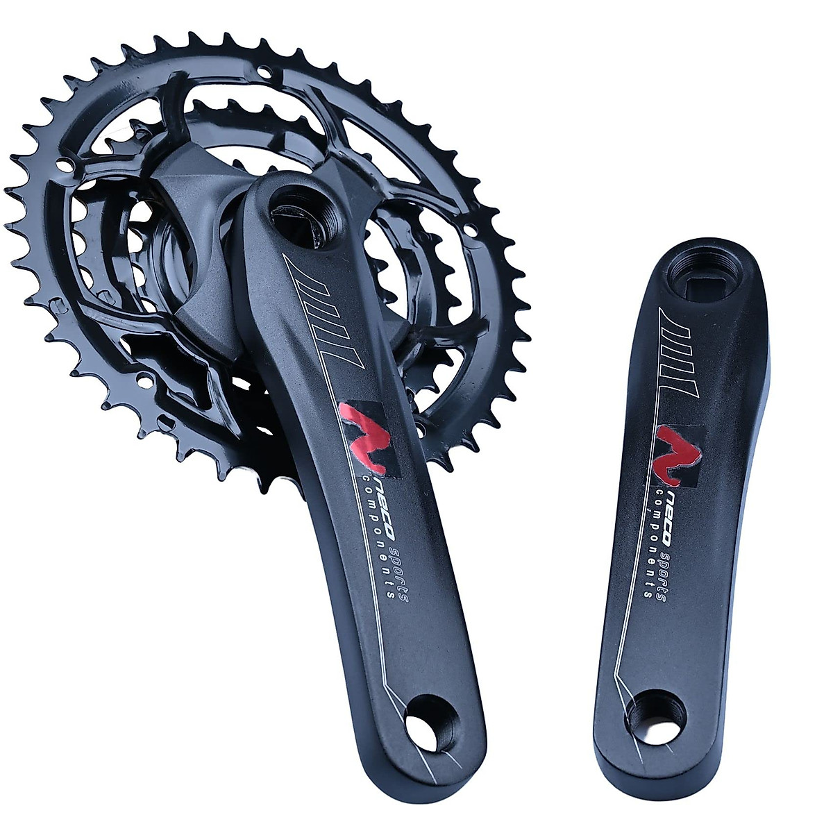 FOMAS Crankset,Mountain Bike Crankset,Square Taper crankset,Fit to 8 Speed Or Less Freewheel and Cassette,22/32/42T Bicycle Crankset,170mm Crank Arm,Suitable for 9/16" Pedal.