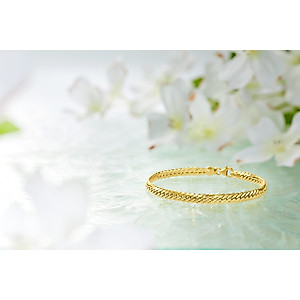 Ross-Simons Italian 18kt Yellow Gold Cuban-Link Bracelet. 8 inches