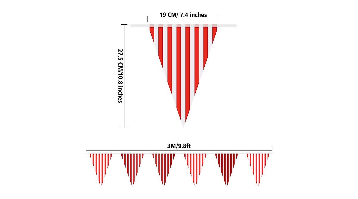 5 Packs Circus Party Decorations - Vibrant Bunting Banners