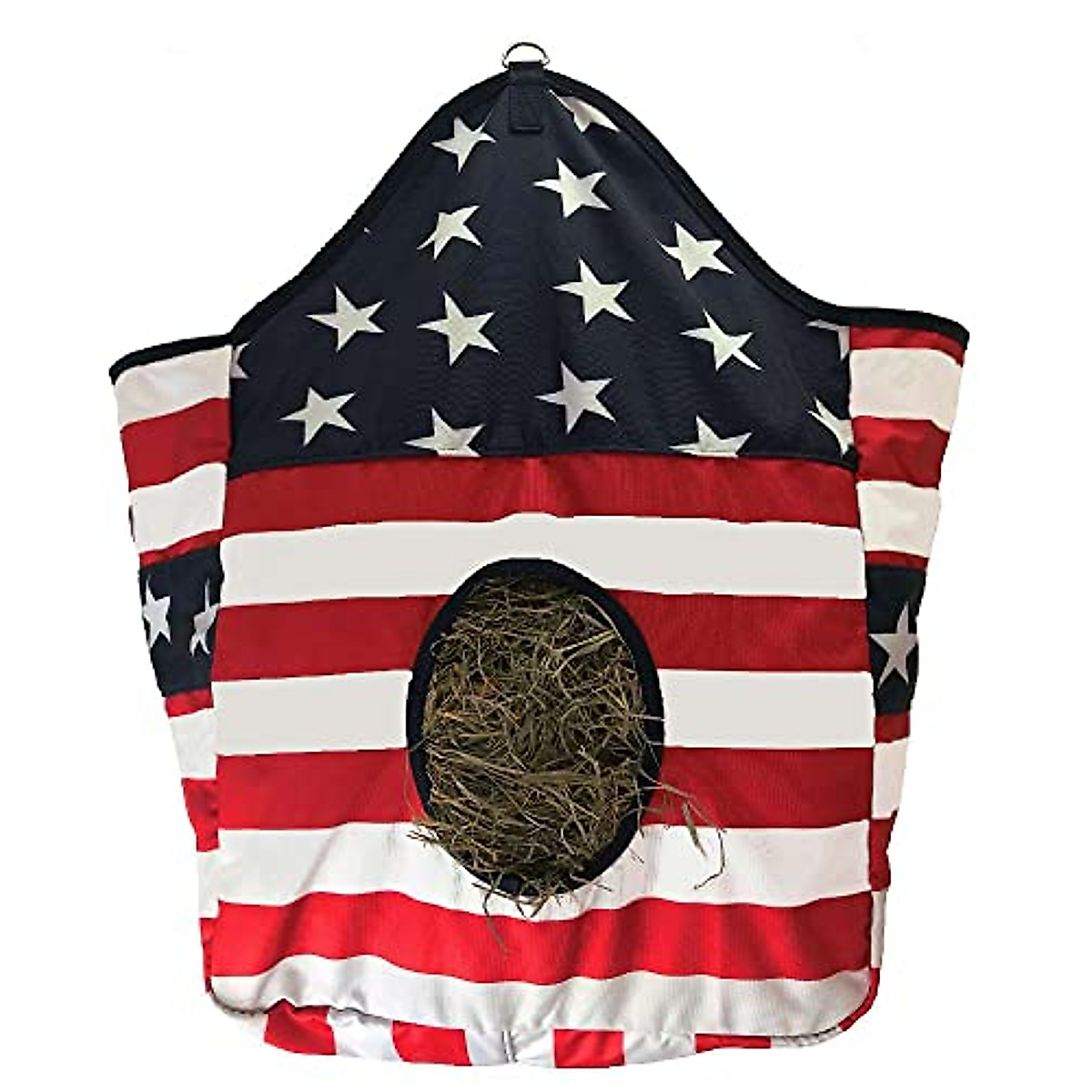 Tahoe Tack Large Patriotic 1200D Horse Hay Bag with Extra Wide Gusset and 6 Month Warranty