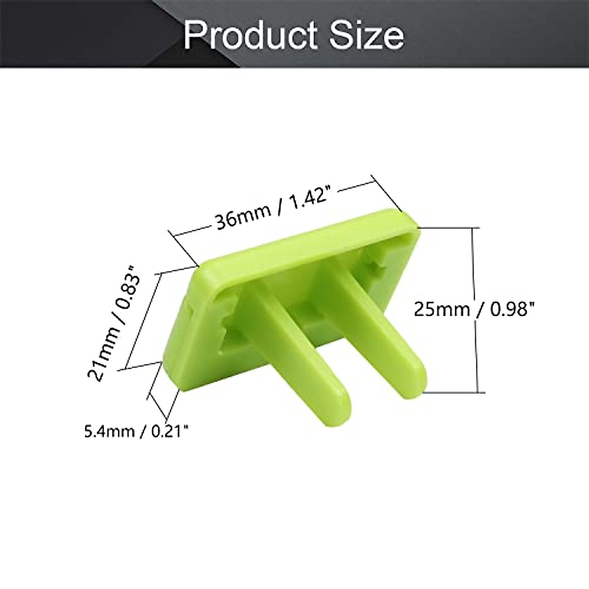 Fielect Outlet Plugs Covers Childproof Outlet Covers Protectors Electric Socket Cover Electrical Protector 2-Pin Green 10Pcs