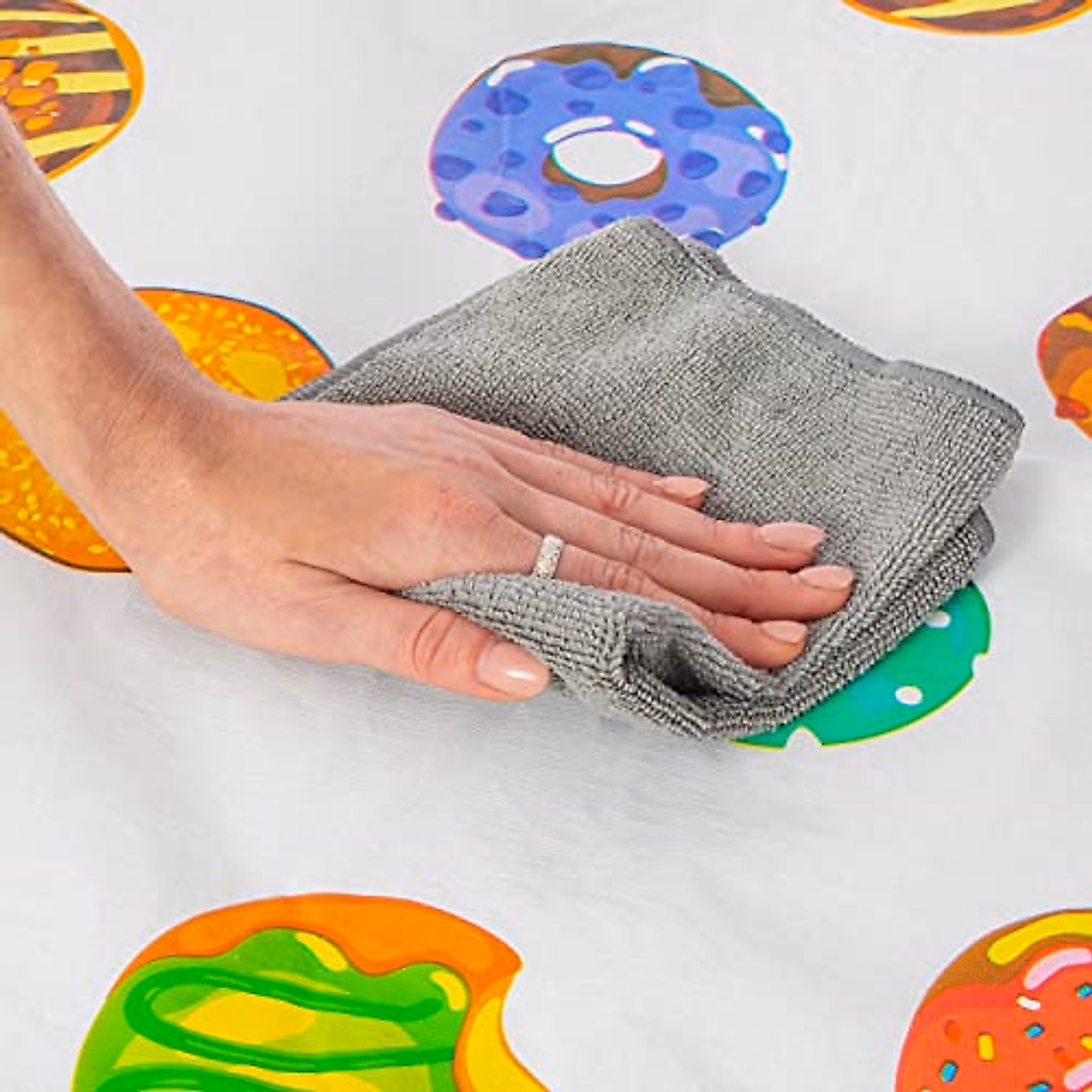 Tablecloth for Folding Table -Fitted Rectangular Table Cloth for 6 Foot – Size 32 x 72 inch - (180 x 75 cm) Plastic Vinyl Flannel Backed with Elastic Rim- for Christmas|Parties, Waterproof