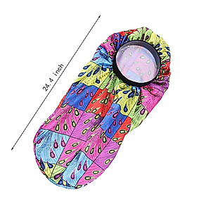 Vinyl Quote Me Extra Long Colorful Satin Bonnet Sleep Cap Long Bonnet for Braids Hair Loose Cap (Colorful Peacock)