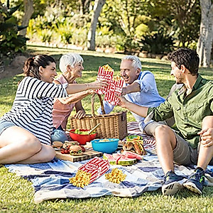 SUPWISER 500 Pcs Popcorn Bags, 1 Oz Movie Night Paper Popcorn Bags Bulk Individual Servings for Popcorn Machine Kitchen Party Movie Theater, Carnival Party, Decorations Supplies (500)