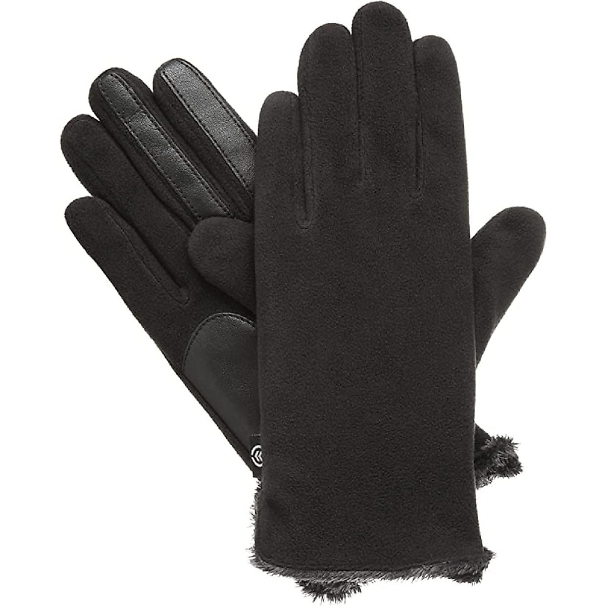 isotoner womens Stretch Fleece Glove - Microluxe Black One Size