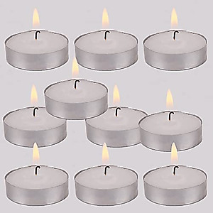 10 Pack Unscented Tea Lights Candles Tealight Candles Smokeless Dripless Small Votive Paraffin Candles for Wax Seal Kit, Wax Sealing Stamp Kit, Home Decorative, Shabbat, 2.5 Hours, White