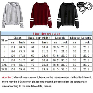 Aganmi Fashion Friend Sweatshirt Hoodie Women Graphic Hoodies Pullover Funny Hooded Sweater Tops Clothes (Wine red, M)
