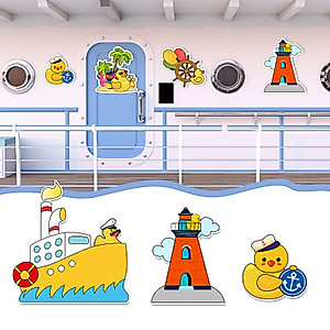 Xuhal 12 Pieces Duck Cruise Door Decorations Funny Cruise Door Magnets Duck Fridge Magnet Reusable Duck Magnetic Stickers Decals for Ship Refrigerator Stateroom Carnival Car Birthday Kitchen Decor