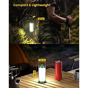 Glocusent Survival Camping Lantern, 106LED with 5 Brightness, Up to 1200LM, 3 Modes & SOS, Rechargeable for 80hrs, IP68 Waterproof, Small & Light, Emergency Light for Blackout, Hurricane, Hiking