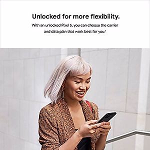 Google Pixel 5 - 5G Android Phone - Water Resistant - Unlocked Smartphone with Night Sight and Ultrawide Lens - Just Black