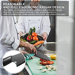 AILUROPODA Nylon Knife | 2 PCS Nylon Knife for Nonstick Pans | Nylon Knife Set for Cutting Fruits, Veggies and Bread Black