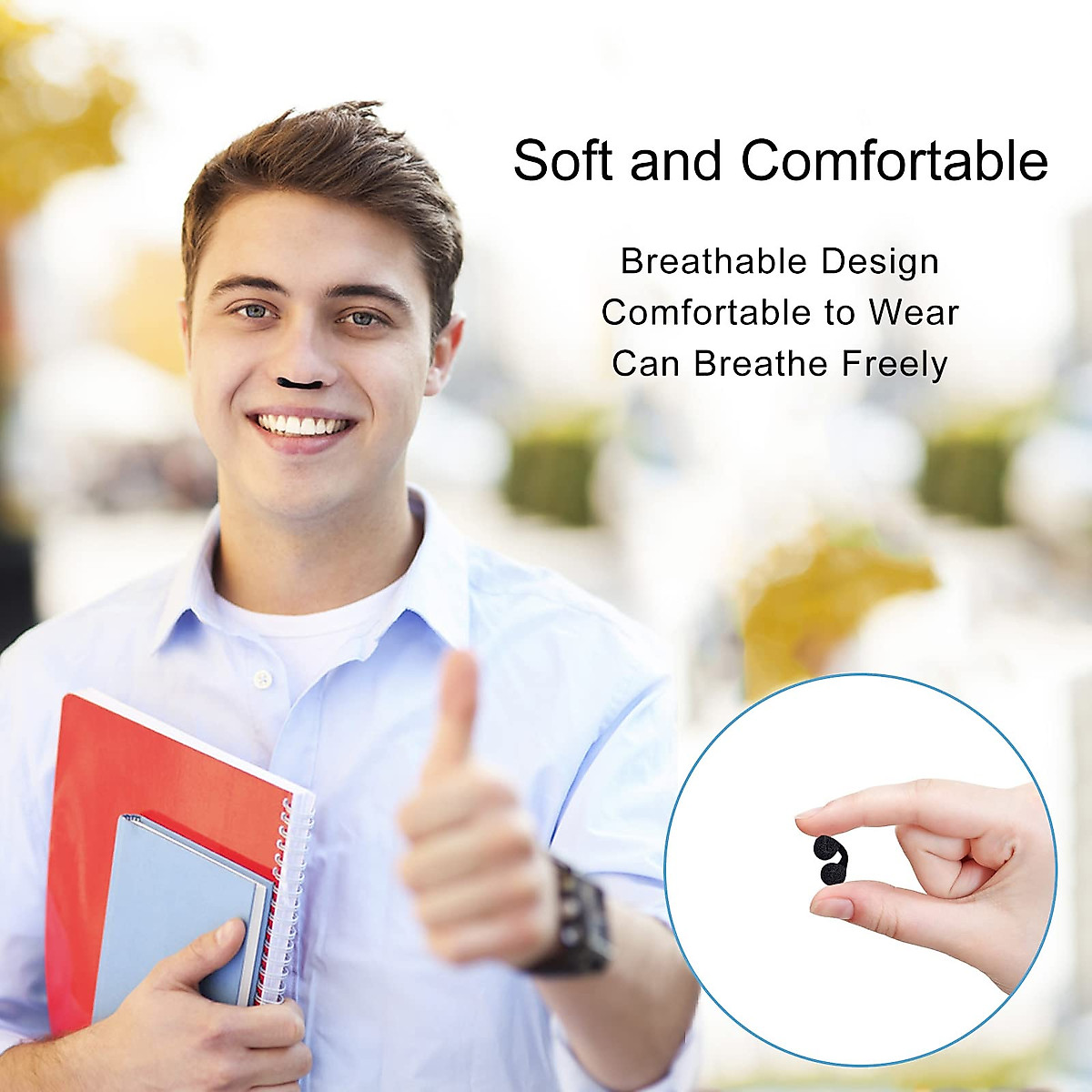 100 Pieces Nose Plugs Disposable, Nose Filters for Sunless Airbrush Spray Tanning, Nose Plug for Allergies and Dust, Spray Tan Nose Filter Sponge (Black)