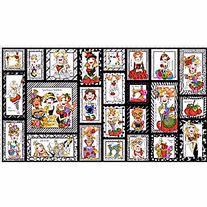 Loralie Designs Sew Curious! Fabric Panel for Quilting